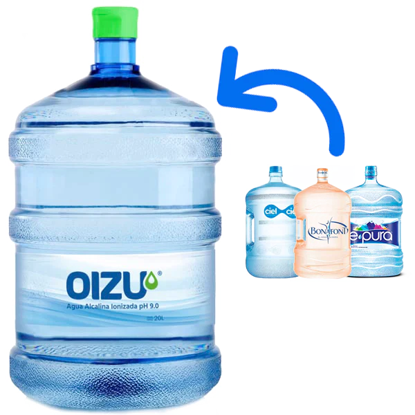 Cambio Garrafón cualquier marca + Líquido 20 lts. – Agua Alcalina Oizu ...